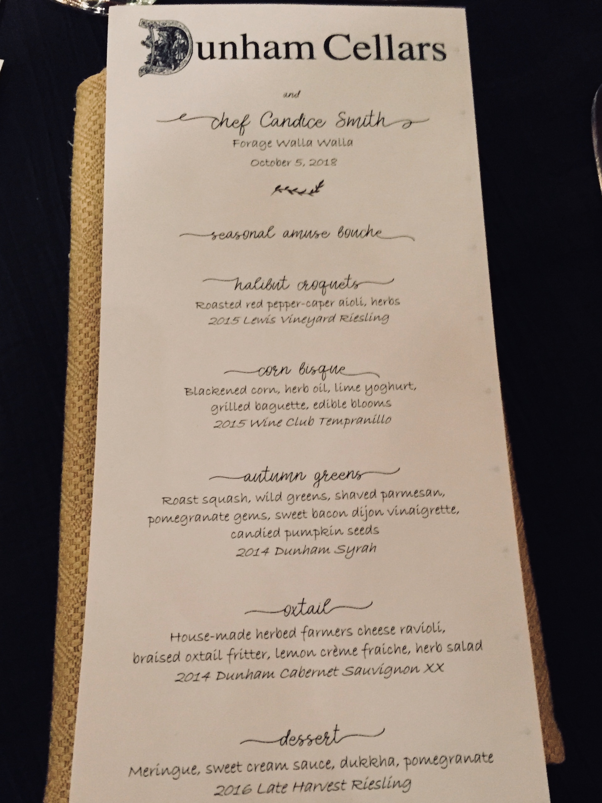 Dunham Cellars menu – Outwines